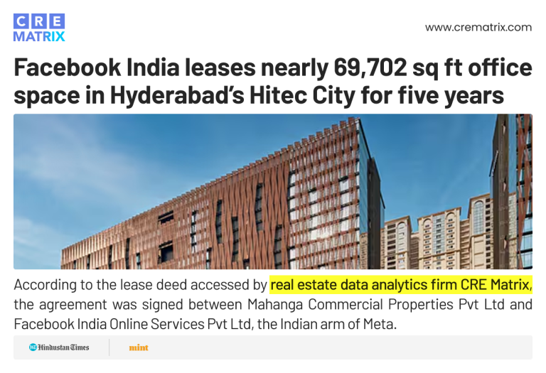 Facebook India Leases 69,702 Sq Ft Office Space in Hyderabad’s Hitec City